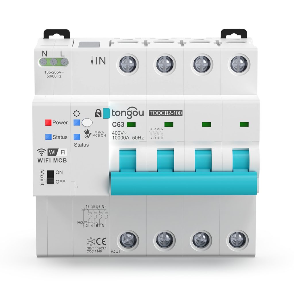 WiFi Smart Meter Control Circuit Breaker - TOQCB2 3P+N - TONGOU Electrical